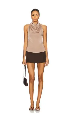 ALL THE WAYS Beth Halter Top - Mocha
