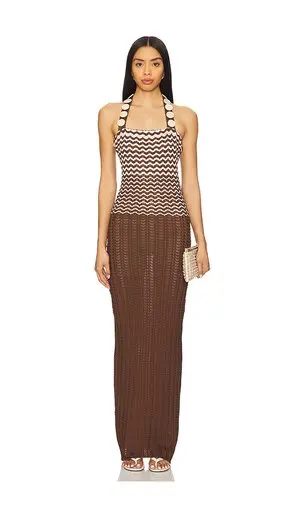 Azulu Neriah Knit Halterneck Dress