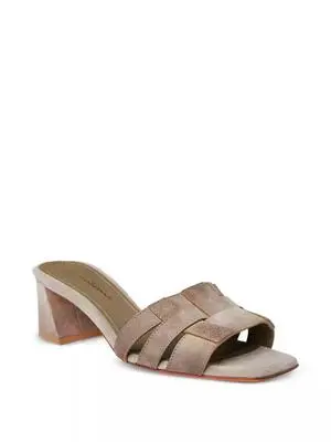 Santoni Block-heel Leather Sandals