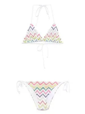 Missoni Zigzag-print Bikini - White