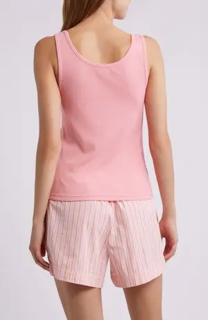 OPEN EDIT Rib Tank - Pink Flamingo