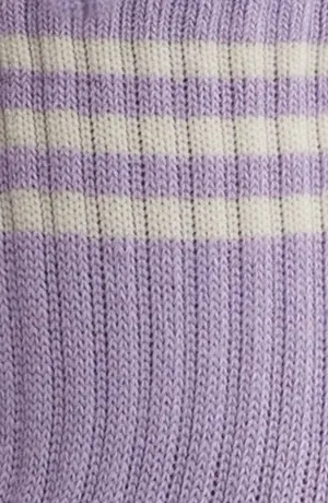LE BON SHOPPE Girlfriend Stripe Quarter Socks - Iris