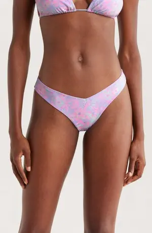 KULANI KINIS Retro Thong Bikini Bottom - Lilac Love