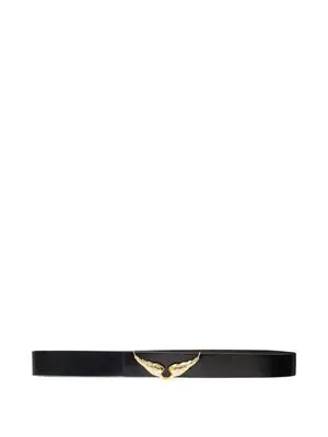 Zadig&Voltaire Winged-buckle Leather Belt - Black