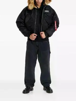 Alpha Industries Faux Fur-trim Bomber Jacket