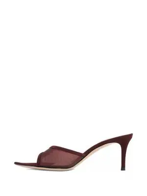 GIANVITO ROSSI 70mm Leather Heeled Mules - Red