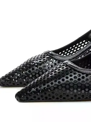 POCHE PARIS Leather Heeled Sandals