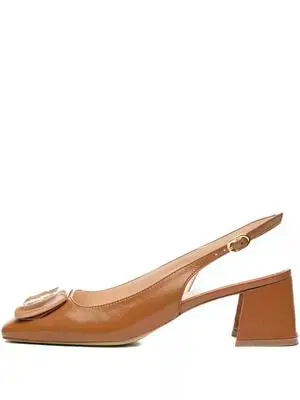 POCHE PARIS Leather Heeled Sandals