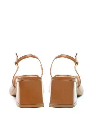 POCHE PARIS Leather Heeled Sandals