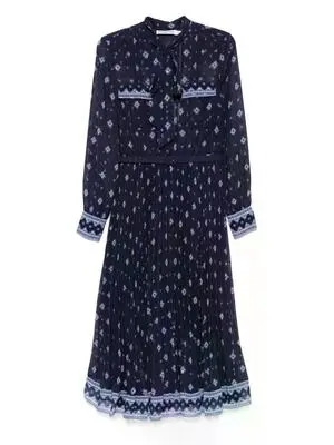 SELF-PORTRAIT Floral-print Midi Dress
