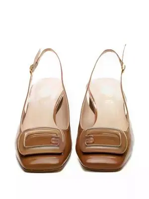 POCHE PARIS Leather Heeled Sandals