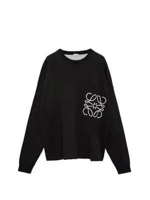 Loewe Embroidered Logo Sweatshirt - Black