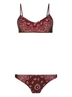 Attico Paisley-print Bikini Set - Red