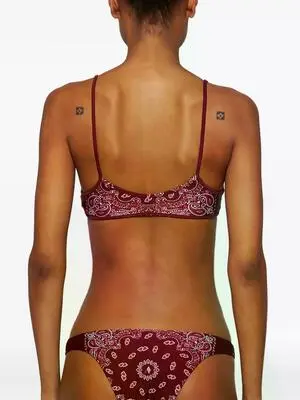 Attico Paisley-print Bikini Set - Red