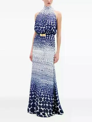 Silvia Tcherassi Polka Dot-print Halterneck Dress