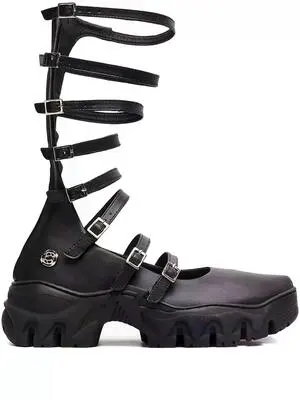 ROMBAUT Strappy Buckled Ballet Flats