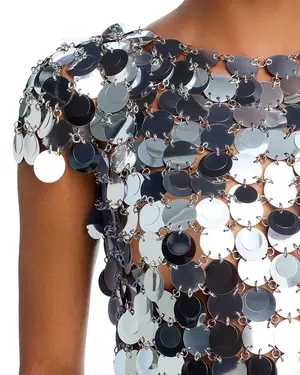 Rabanne Paillette Top - Silver
