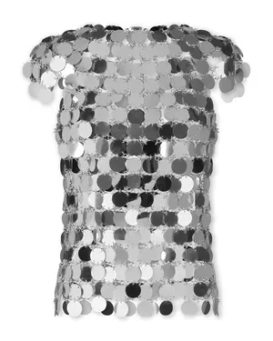Rabanne Paillette Top - Silver
