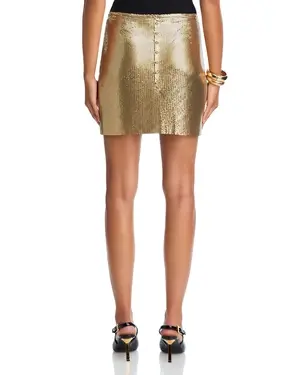 Rabanne Metallic Mini Skirt - Gold