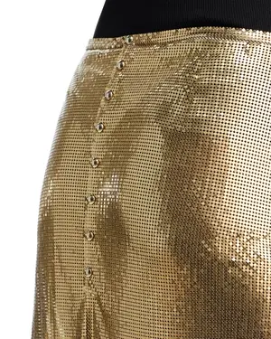 Rabanne Metallic Mini Skirt - Gold