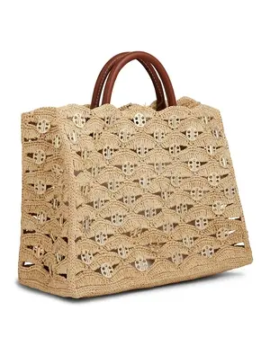 Rabanne Raffia Tote Bag - Natural