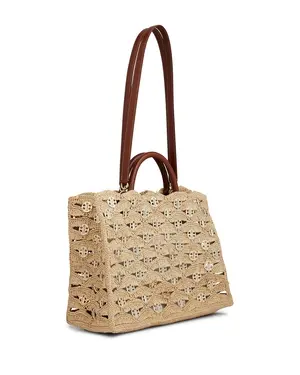 Rabanne Raffia Tote Bag - Natural