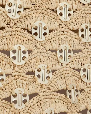 Rabanne Raffia Tote Bag - Natural