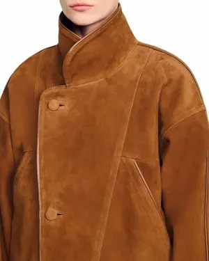 Sandro Oversized Suede Jacket