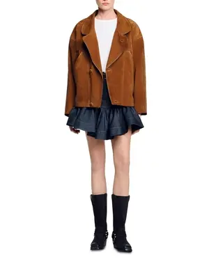 Sandro Oversized Suede Jacket