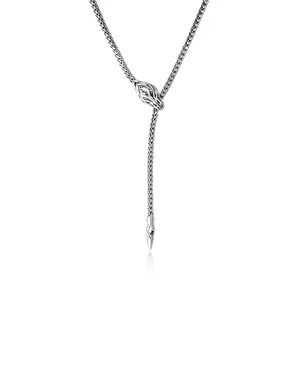 John Hardy Sterling Naga Lariat Necklace - Silver