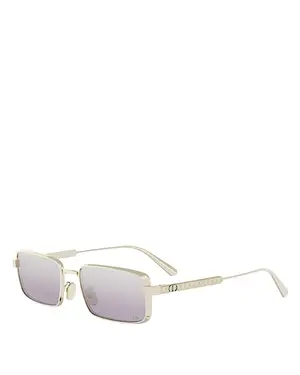 Dior Cannage S2U Rectangle Sunglasses Light Gold/lilac Gradient Silver