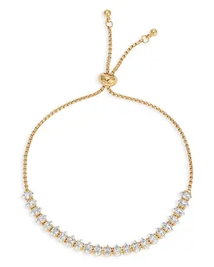 Ettika Radiant Cubic Zirconia Slider Bracelet - Gold