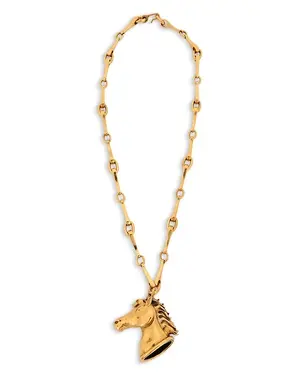 Chloé Horse Capsule Chain Necklace - Vintage Gold