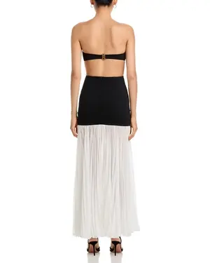 PatBO Runway Floral Strapless Dress