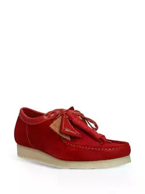 Clarks Fringed Moccasin Boots - Red