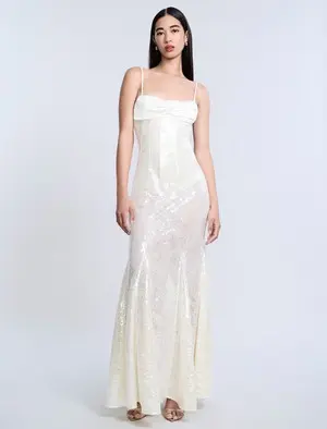 Bcbgmaxazria Sequin Lace Gusset Gown