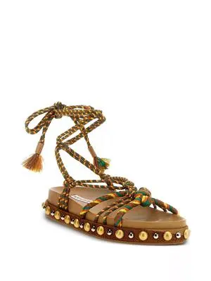 AQUAZZURA Tropical Leather Sandals - Brown