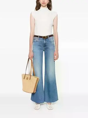 MOTHER Cotton-blend Wide Leg Jeans