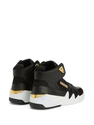 GIUSEPPE ZANOTTI Talon High-top Leather Sneakers - Black