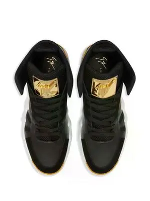 GIUSEPPE ZANOTTI Talon High-top Leather Sneakers - Black