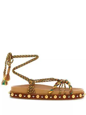 AQUAZZURA Tropical Leather Sandals - Brown