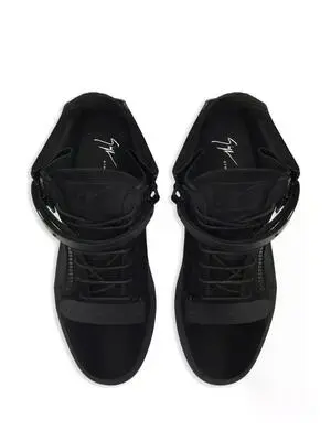 GIUSEPPE ZANOTTI Coby Cotton High-top Sneakers - Black