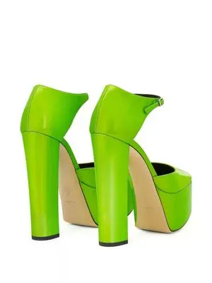 GIUSEPPE ZANOTTI Bebe Platform Pumps - Green