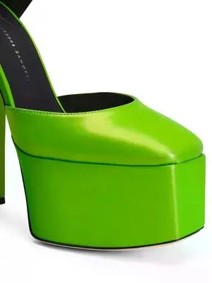 GIUSEPPE ZANOTTI Bebe Platform Pumps - Green
