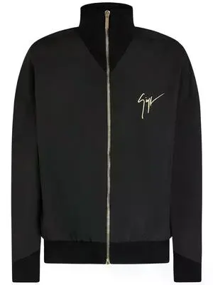 GIUSEPPE ZANOTTI Embroidered-logo Zip-up Bomber Jacket