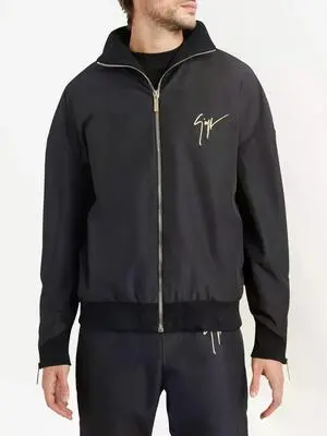 GIUSEPPE ZANOTTI Embroidered-logo Zip-up Bomber Jacket