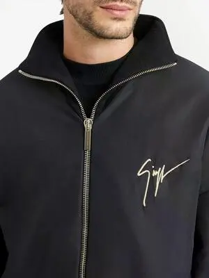 GIUSEPPE ZANOTTI Embroidered-logo Zip-up Bomber Jacket