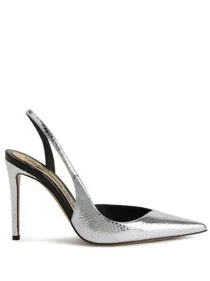 Alexandre Vauthier Snakeskin-effect Leather Slingback Pumps