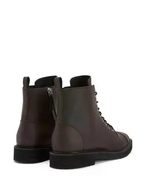 GIUSEPPE ZANOTTI Chris Leather Boots - Brown