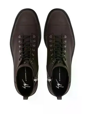GIUSEPPE ZANOTTI Chris Leather Boots - Brown